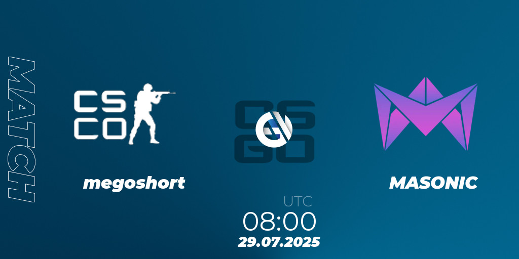 megoshort VS MASONIC Counter-Strike (CS2) Wett Tipps, Stream, LiveScore, Ergebnisse auf EGW