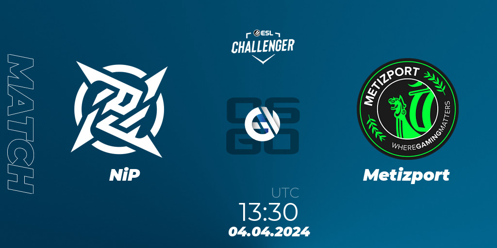 Prognose für das Spiel NiP VS Metizport. 04.04.2024 at 13:30. Counter-Strike (CS2) - ESL ...